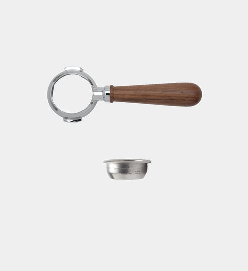 Lelit Bottomless Filterholder walnut wooden handle – ROSTRO Online Shop
